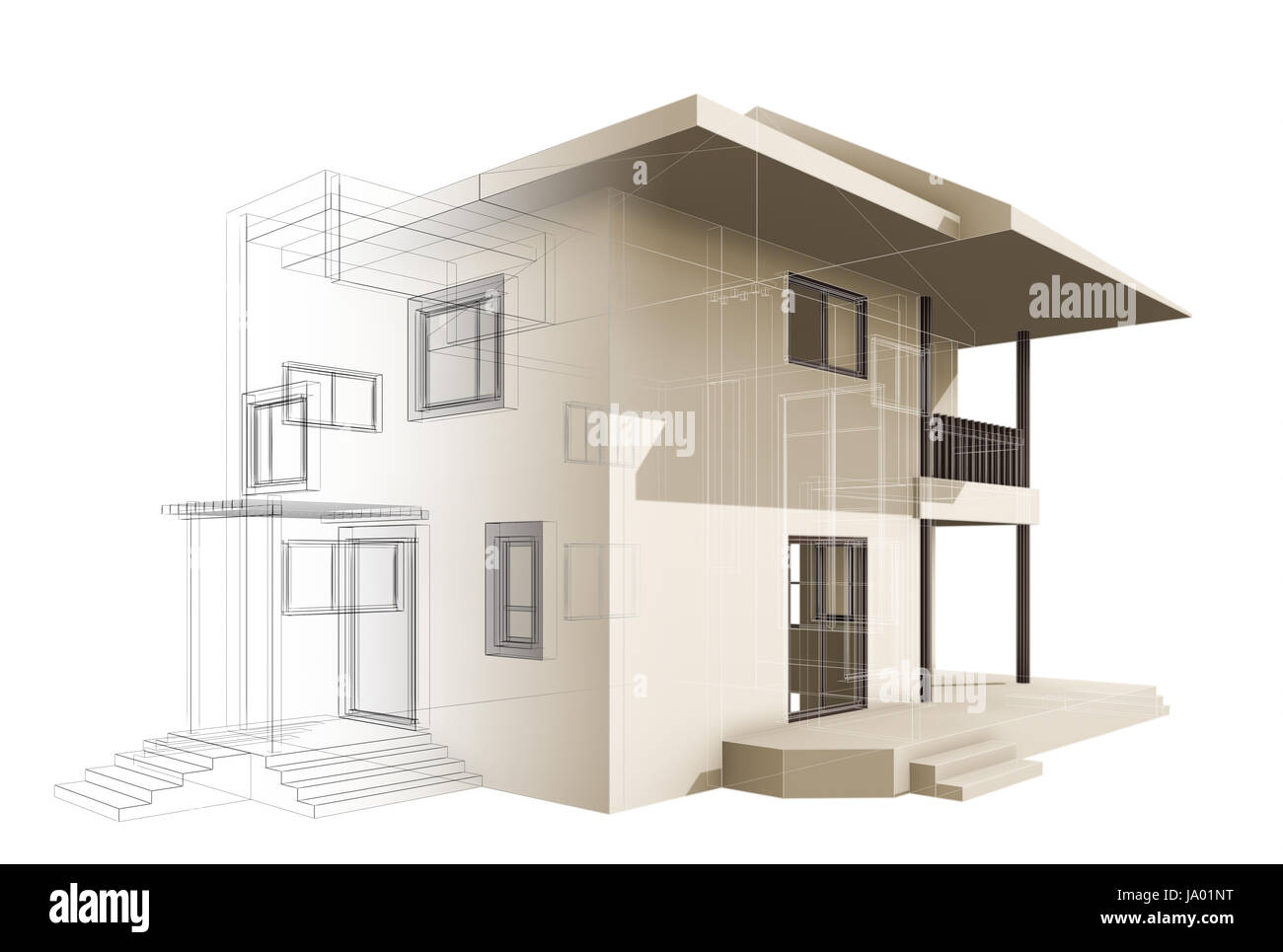 house, building, model, design, project, concept, plan, draft, modern ...