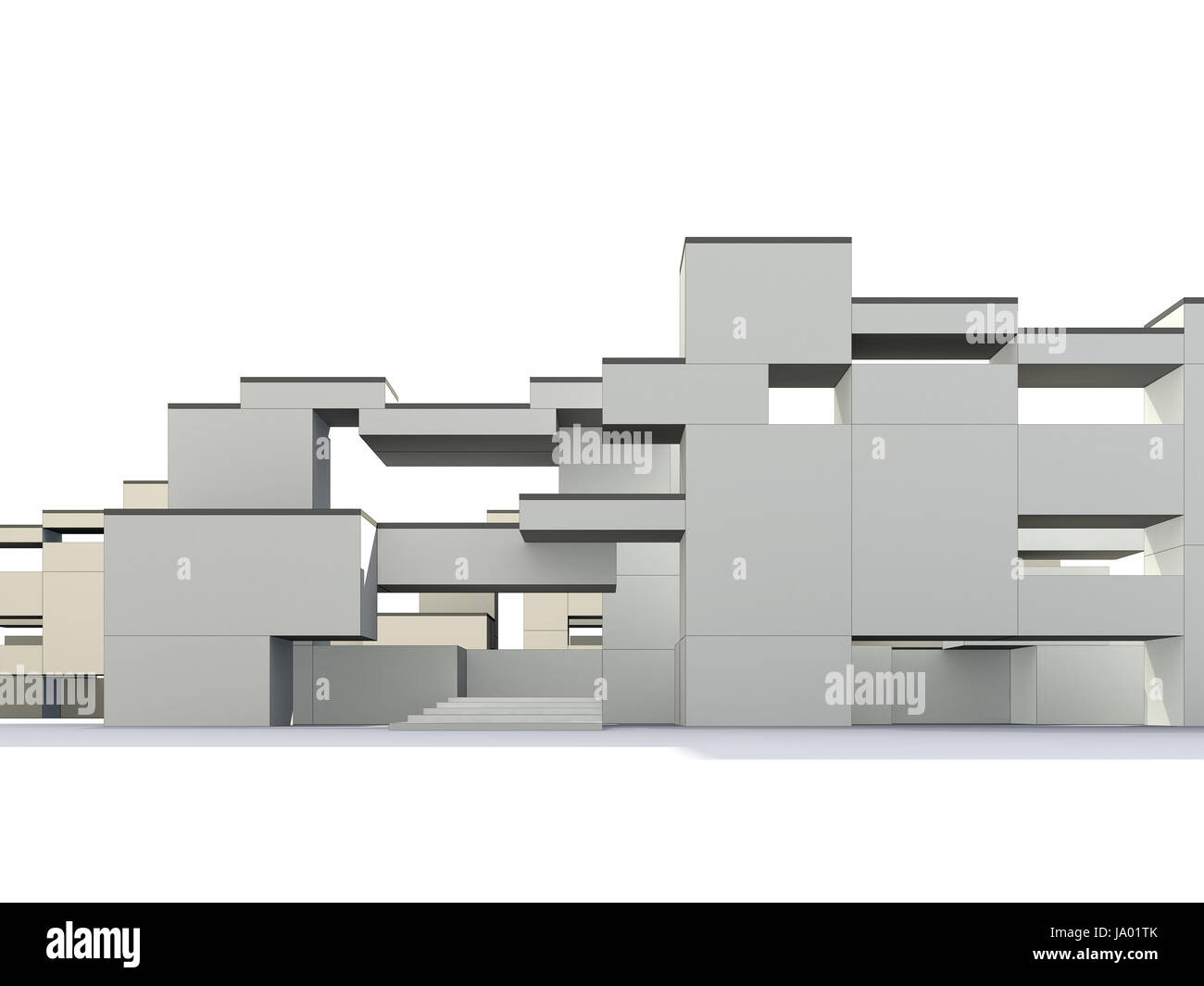 Constructivism & minimalism style, 3d rendered building Stock Photo - Alamy