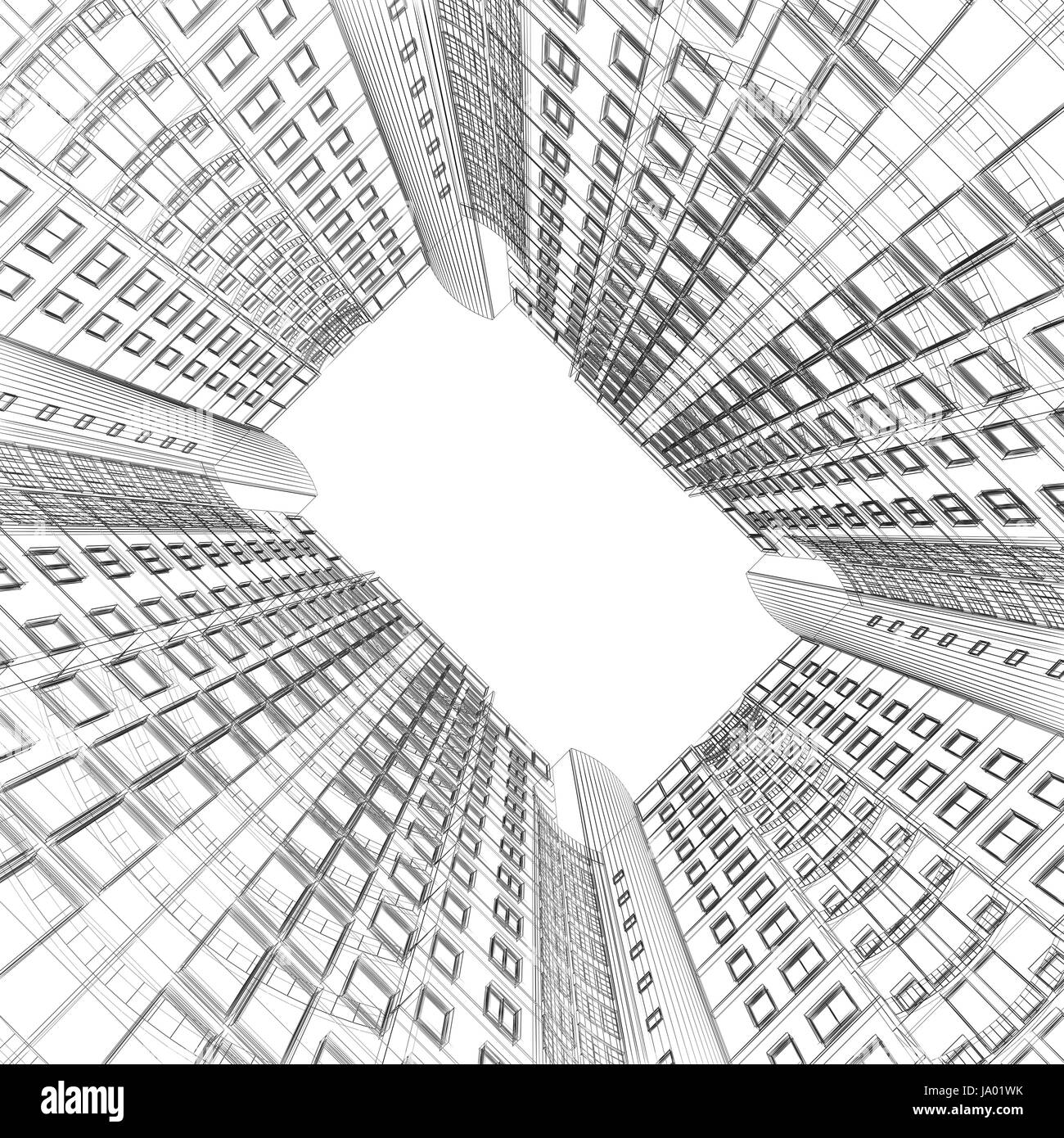 house, building, inside, isolated, model, design, project, concept ...