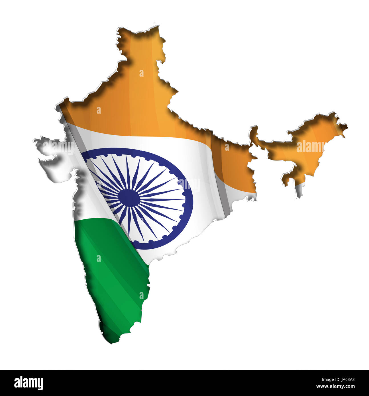 asia, india, flag, cut out, map, atlas, map of the world, indian, cut ...