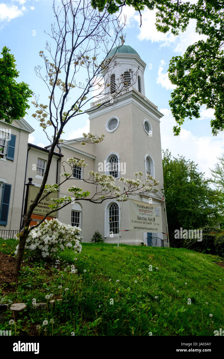 St John's Episcopal Church, O Street NW, Georgetown, Washington DC, USA ...