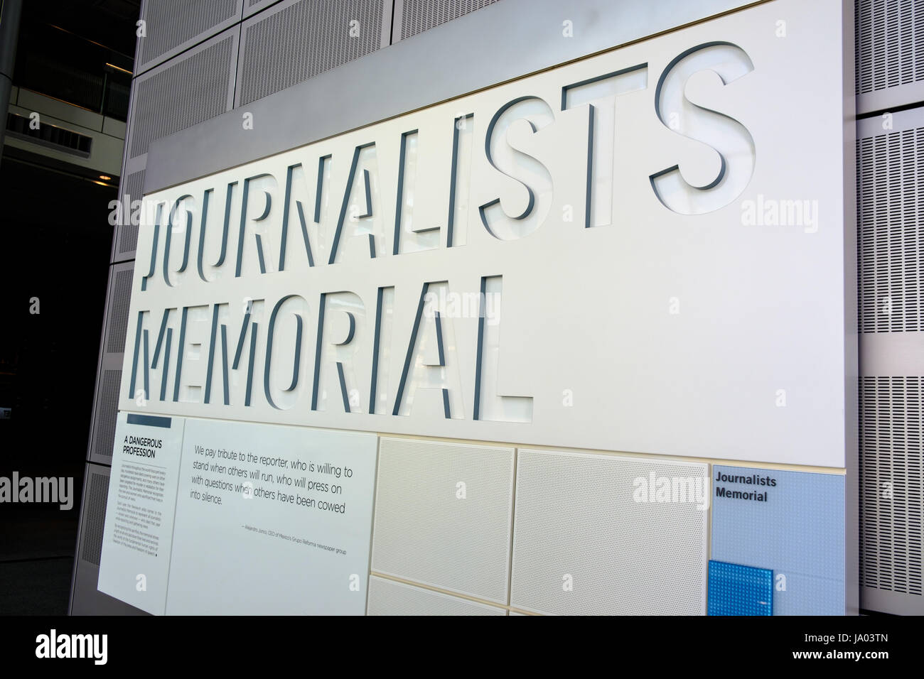 Journalists Memorial at Newseum, Pennsylvania Avenue, Washington, DC ...