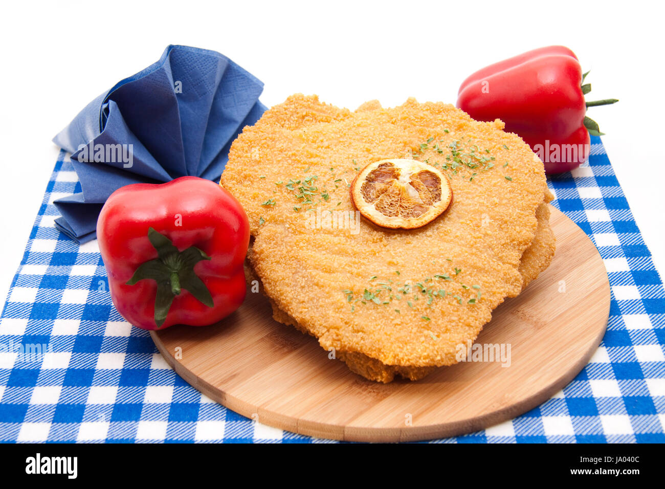 cutlet with peppers Stock Photo - Alamy