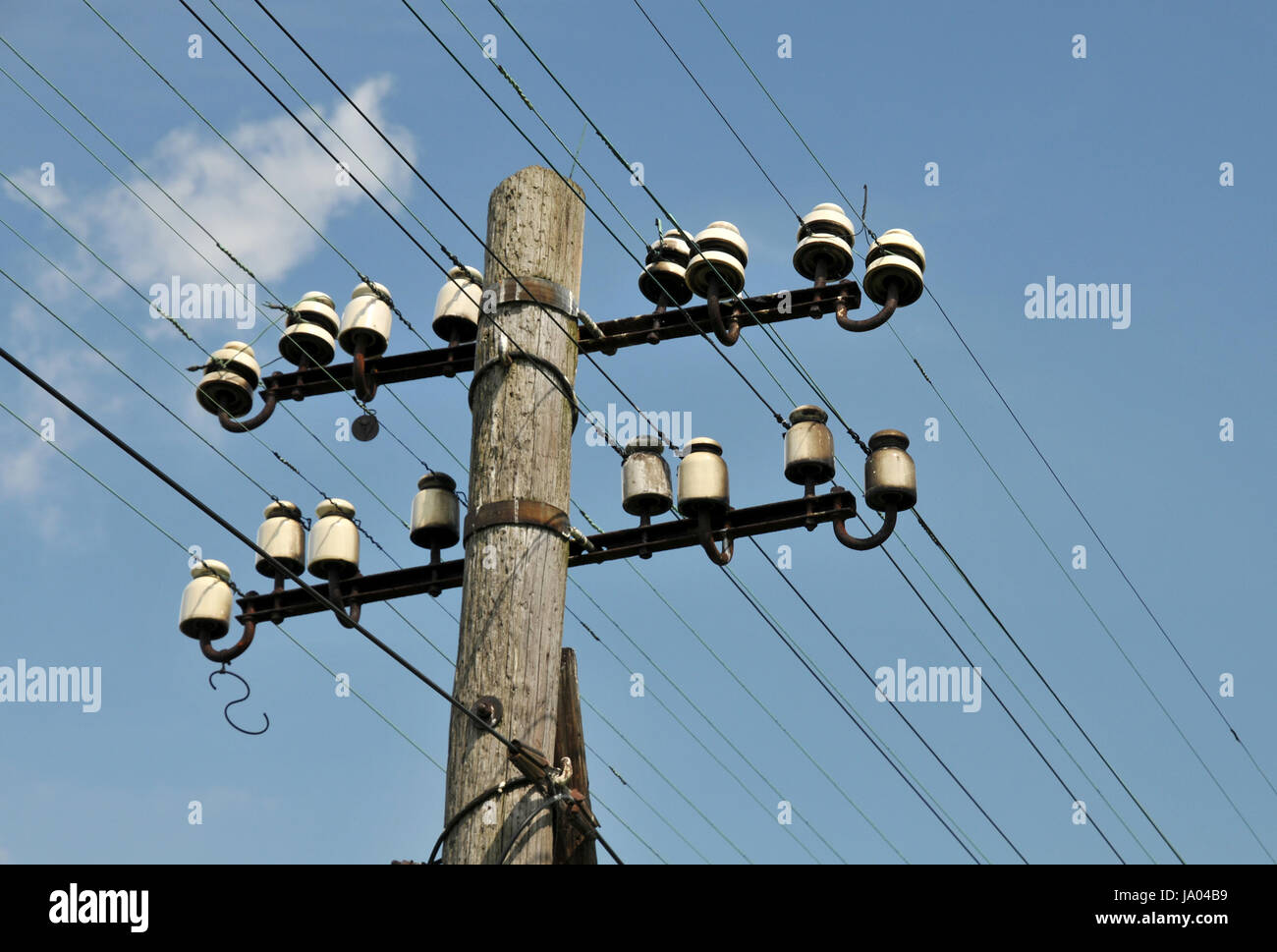 Power line wire landline energy hi-res stock photography and images - Alamy