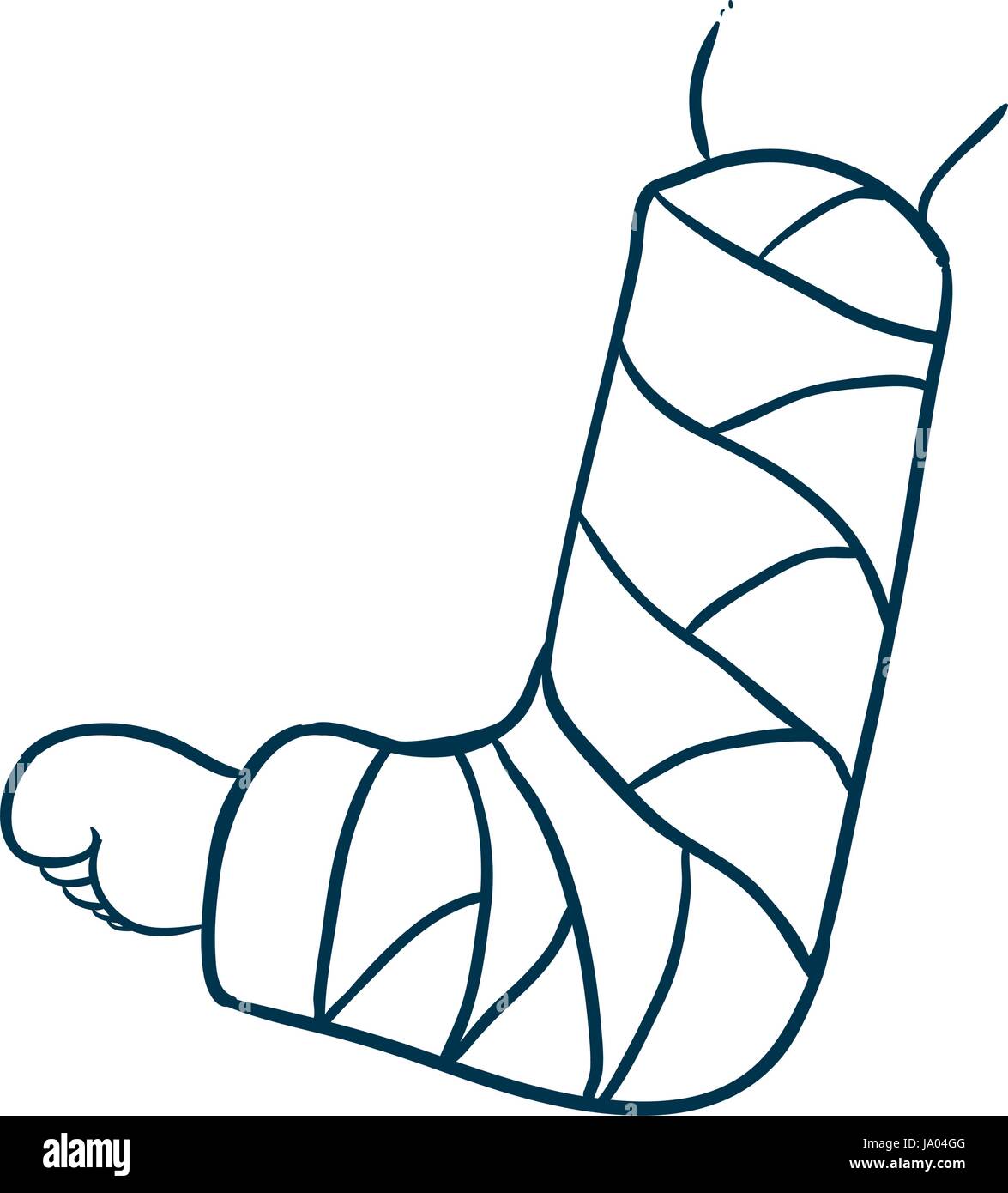 Cast broken hand thumb Stock Vector Images - Alamy