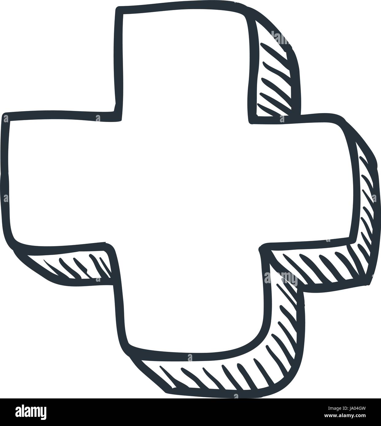 Medical cross draw Stock Vector Image & Art - Alamy