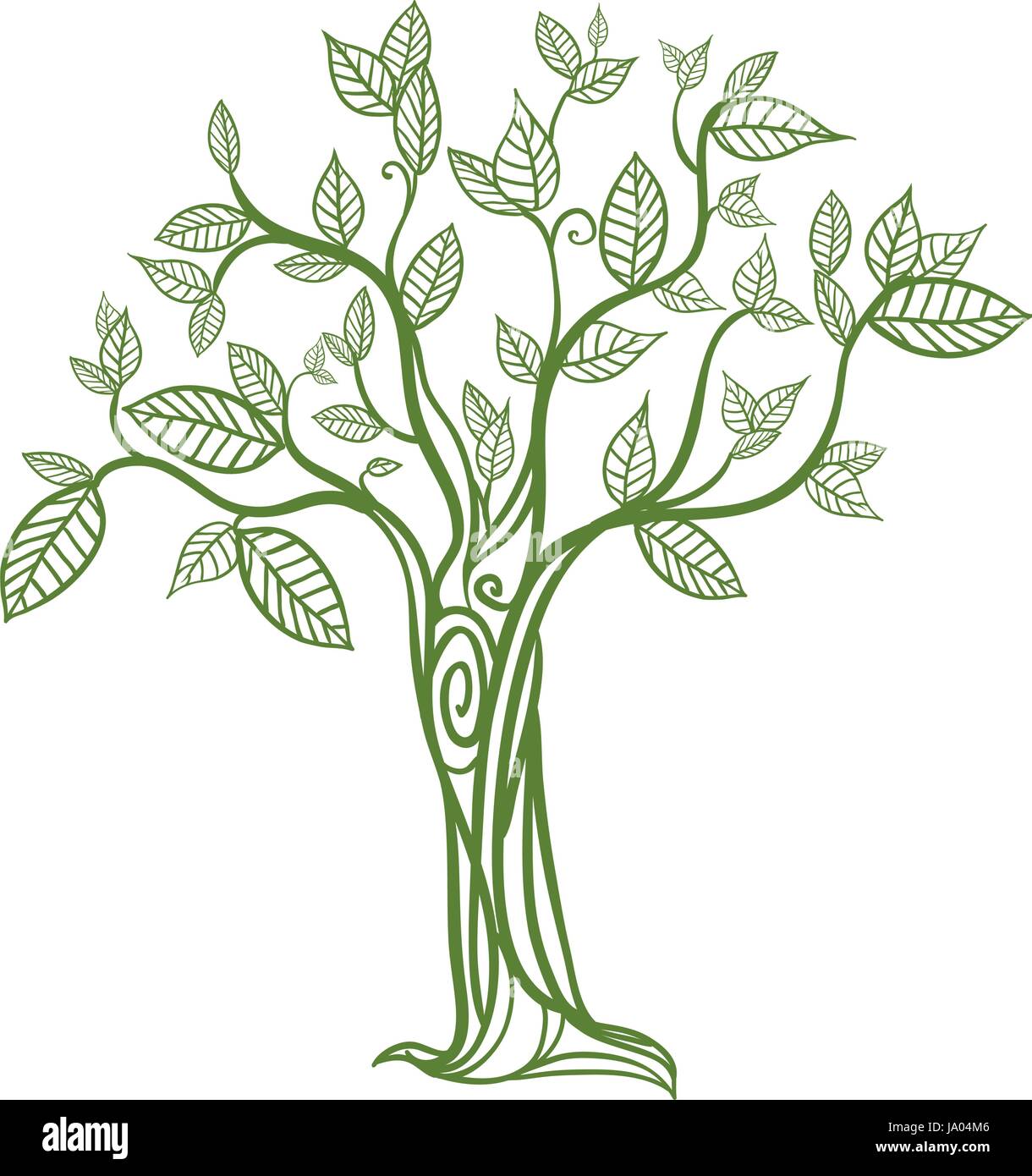 Beautiful tree isolated Stock Vector Image & Art - Alamy