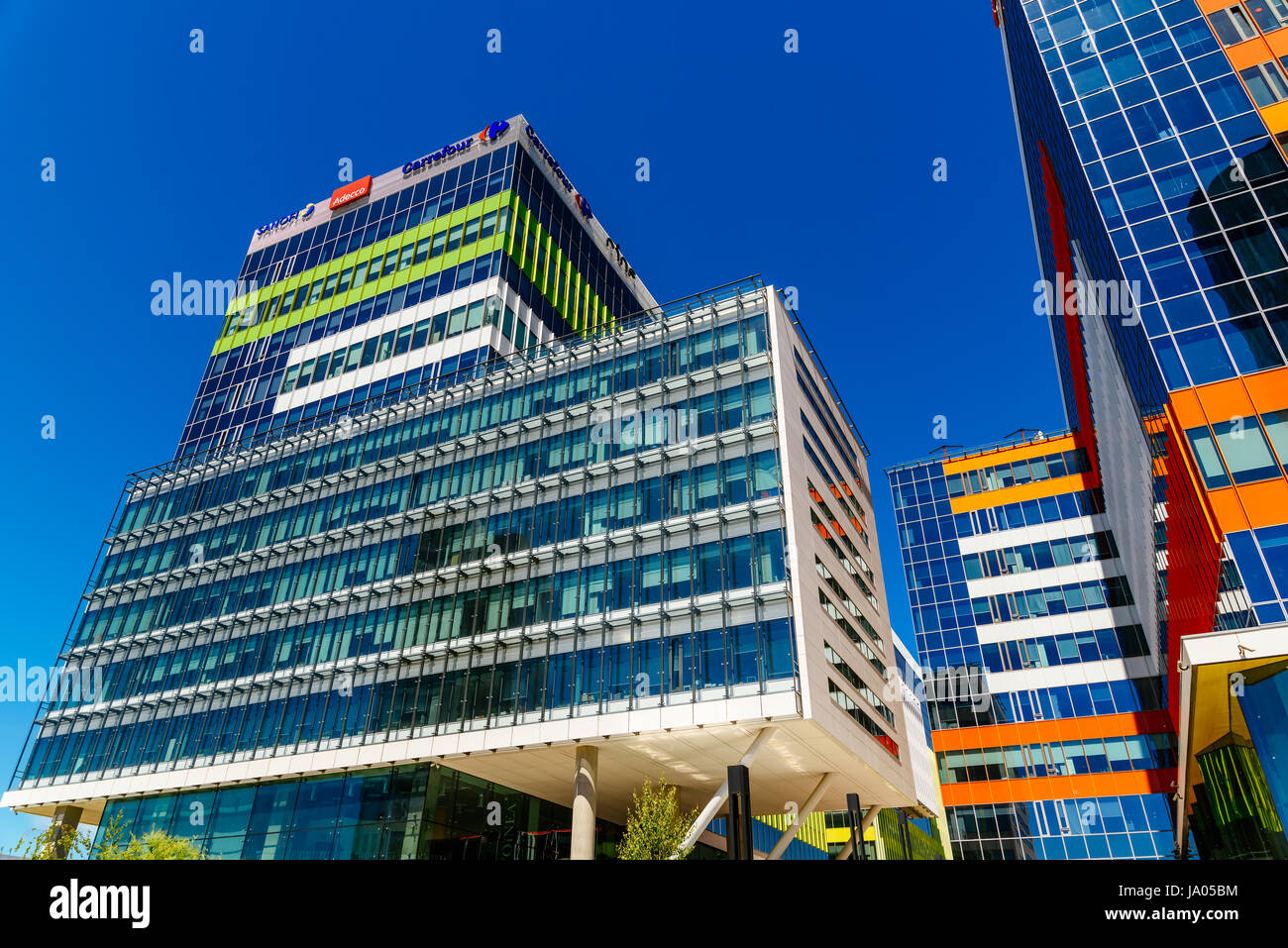 BUCHAREST, ROMANIA - MAY 18, 2017: Modern Office Building In North ...