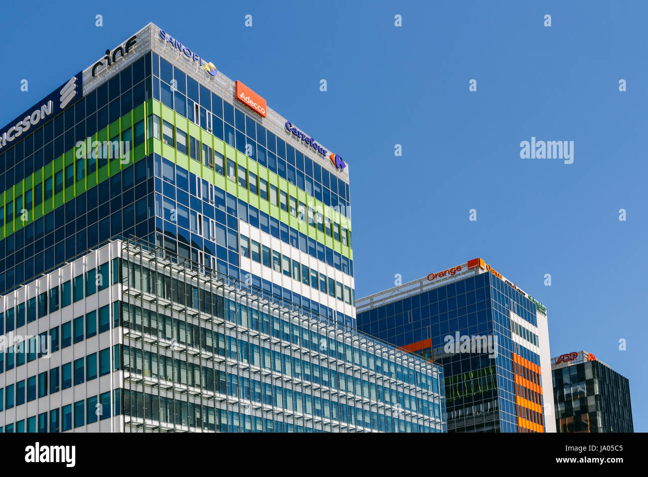 BUCHAREST, ROMANIA - MAY 18, 2017: Modern Office Building In North ...