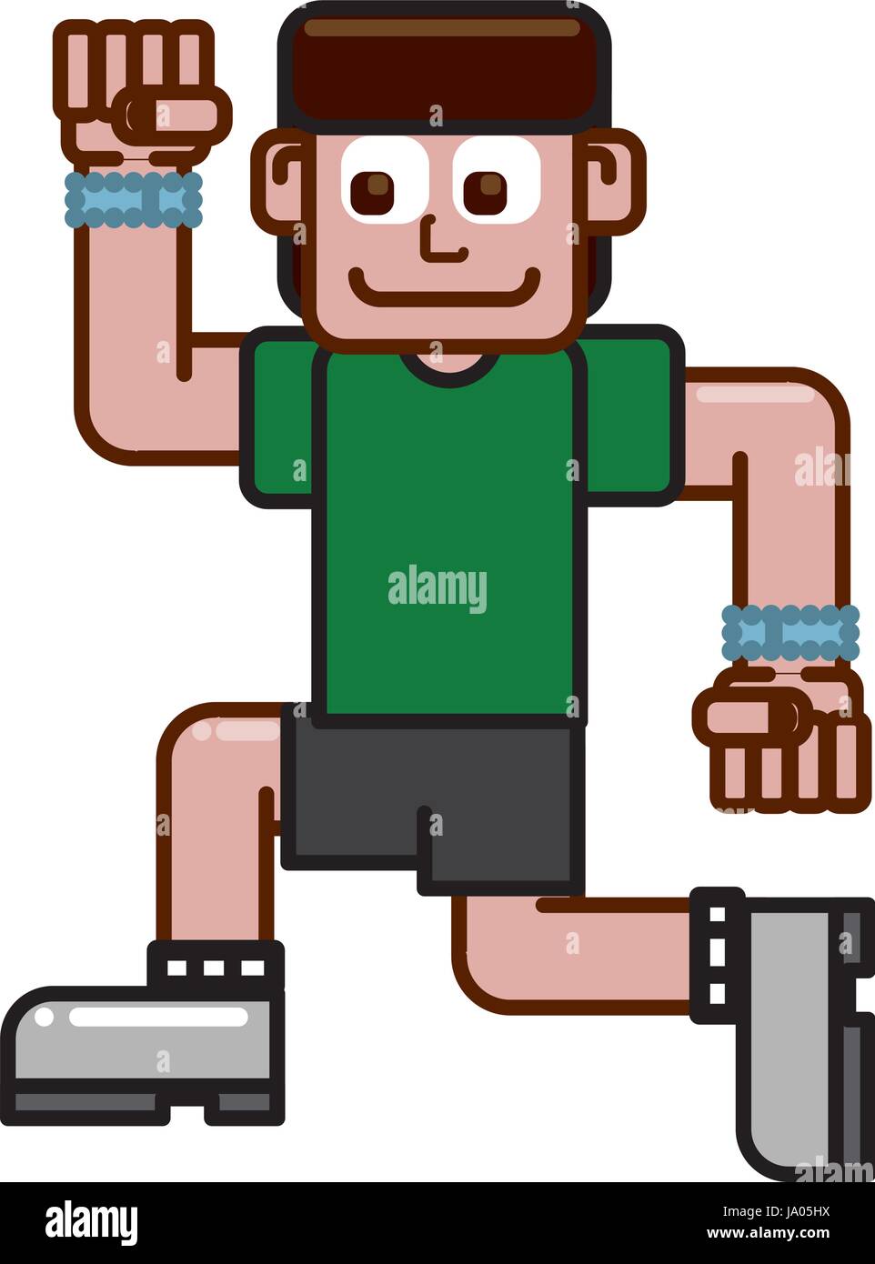 runner happy men Stock Vector Image & Art - Alamy