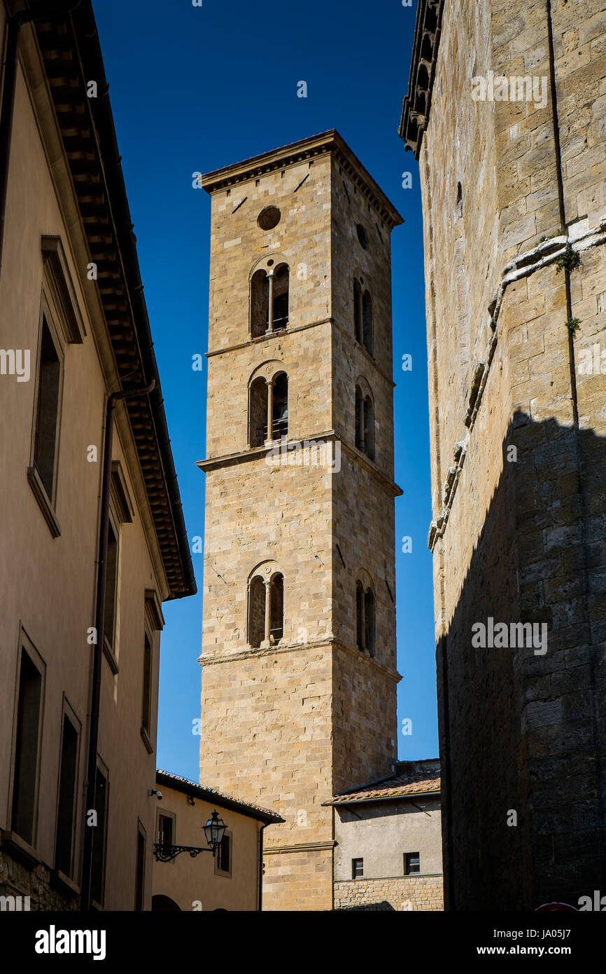 Tower of volterra cathedral hi-res stock photography and images - Alamy