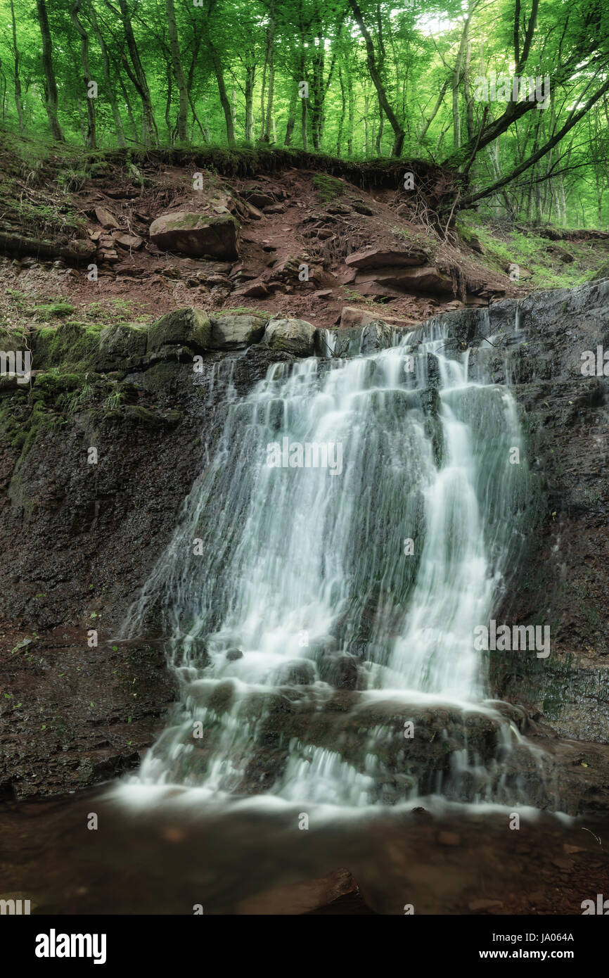 High mountain waterfall Stock Photo - Alamy