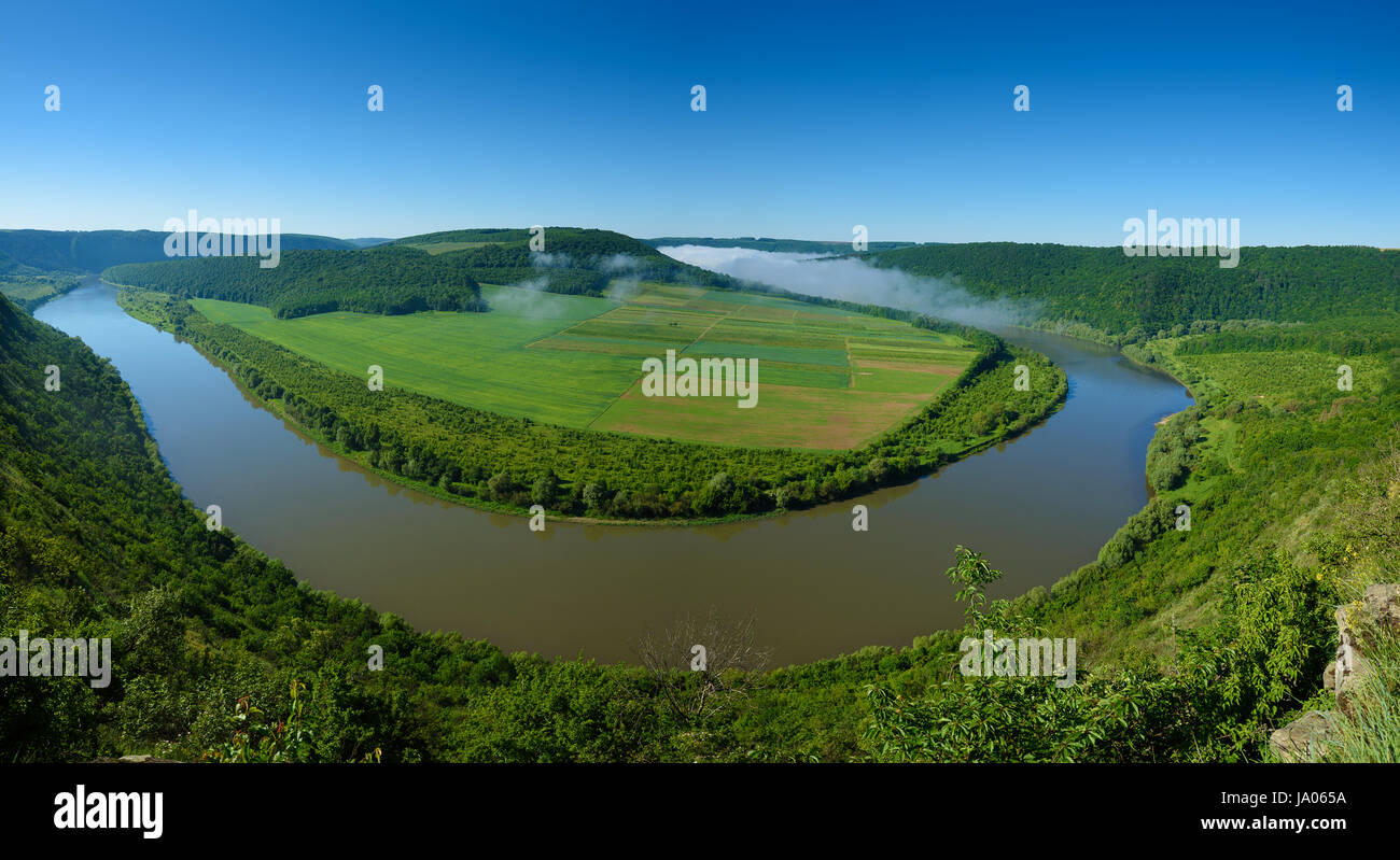 Dnister river landscape Stock Photo - Alamy