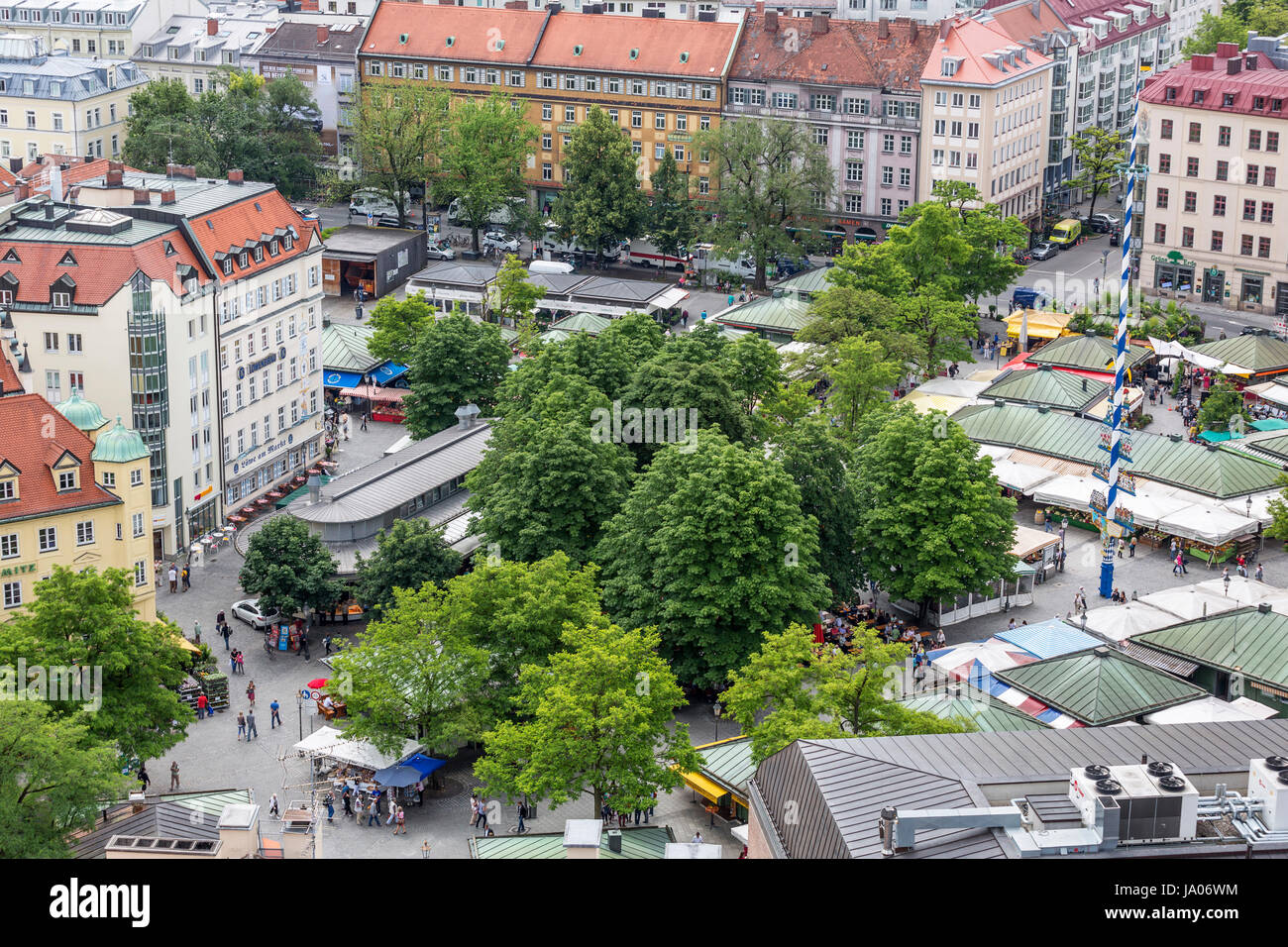 Aerial view viktualienmarkt in hi-res stock photography and images - Alamy