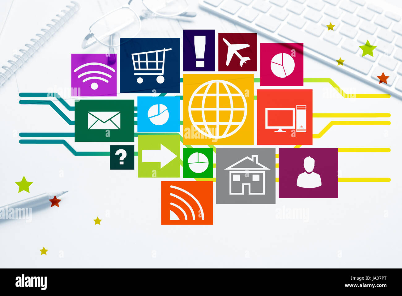 Interface design for mobile and web application Stock Photo - Alamy