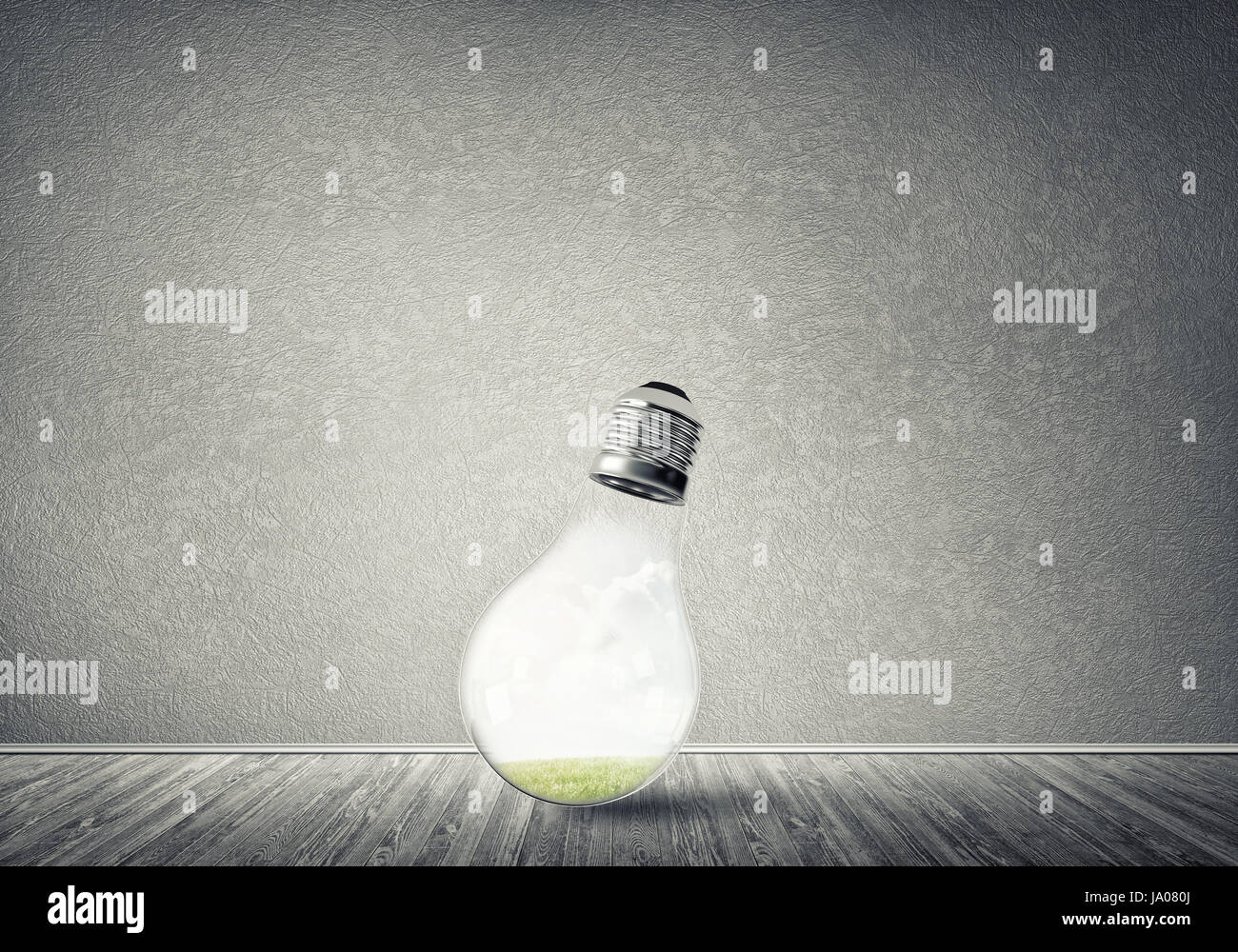 Light bulb in room Stock Photo - Alamy