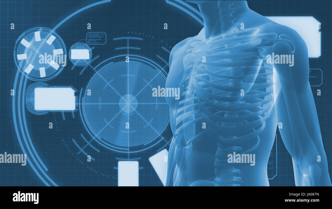 Digital body against a digital background Stock Photo - Alamy