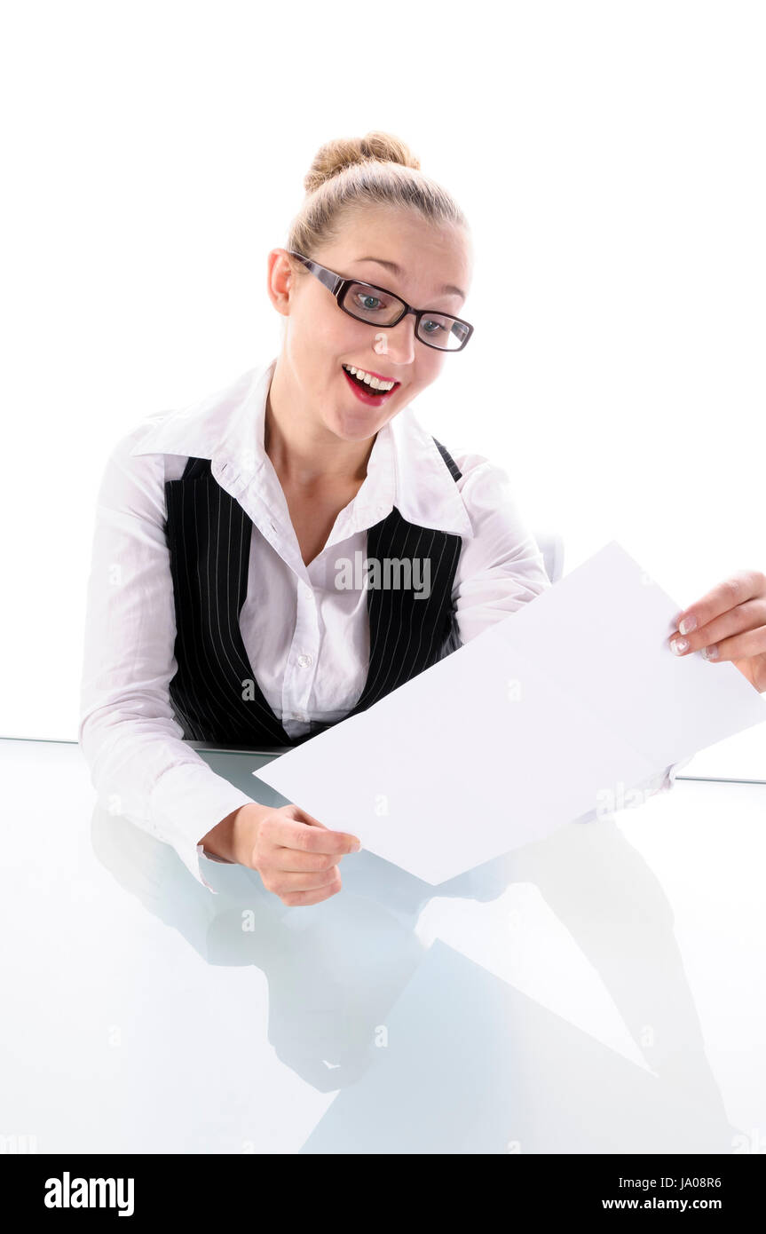Secretary read a letter hi-res stock photography and images - Alamy