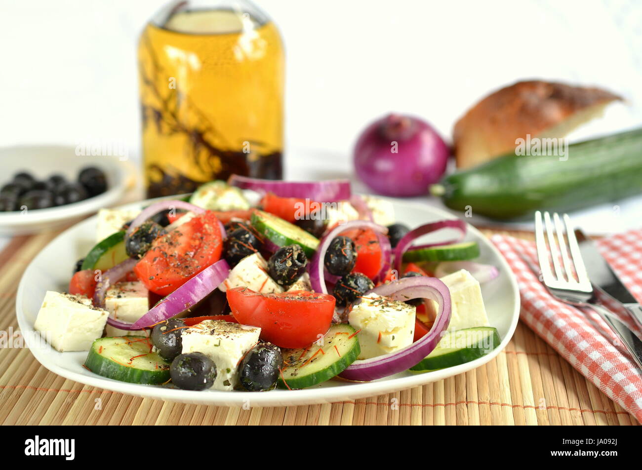 vegetable, olive oil, olives, starter, salad, onion, food, dish, meal ...