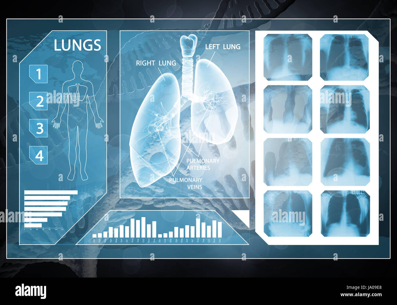 Medicine user interface Stock Photo - Alamy