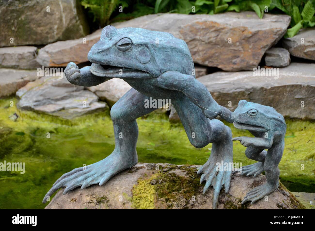 garden, statue, frog, art, garden, statue, sculpture, europe, outdoor ...