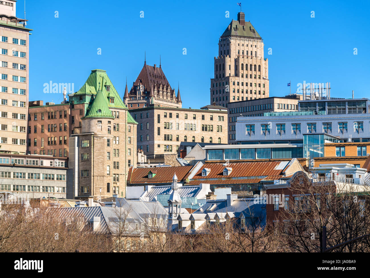 Buildings in the old town of Quebec City, Canada Stock Photo - Alamy