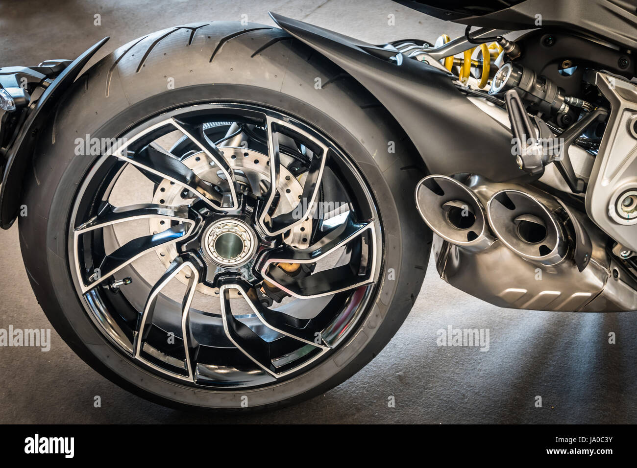 Detail of modern motorcycle hi-res stock photography and images - Alamy