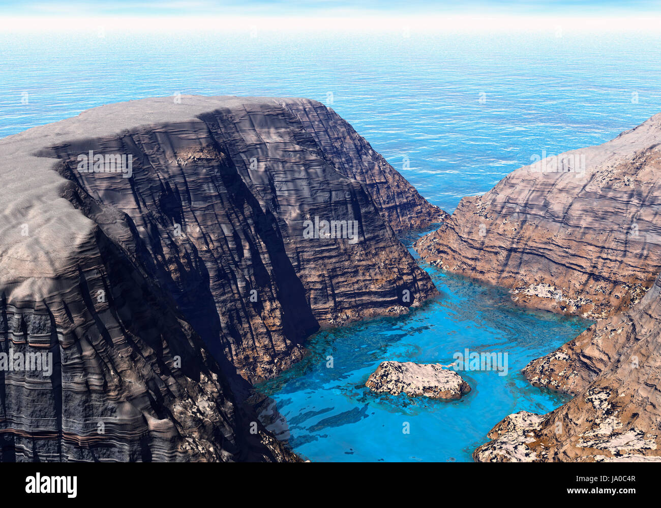 rock, cliff, island, landscape, scenery, countryside, nature, salt ...