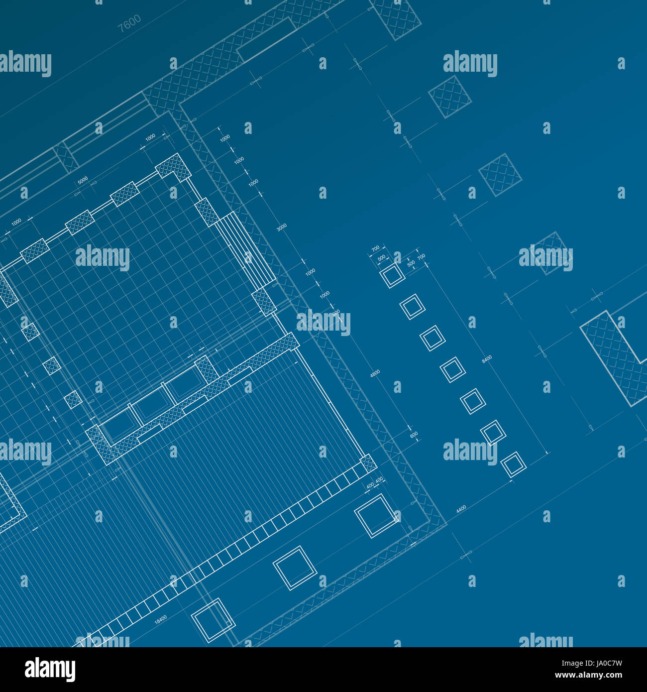 blue, house, building, engineering, sight, view, outlook, perspective ...