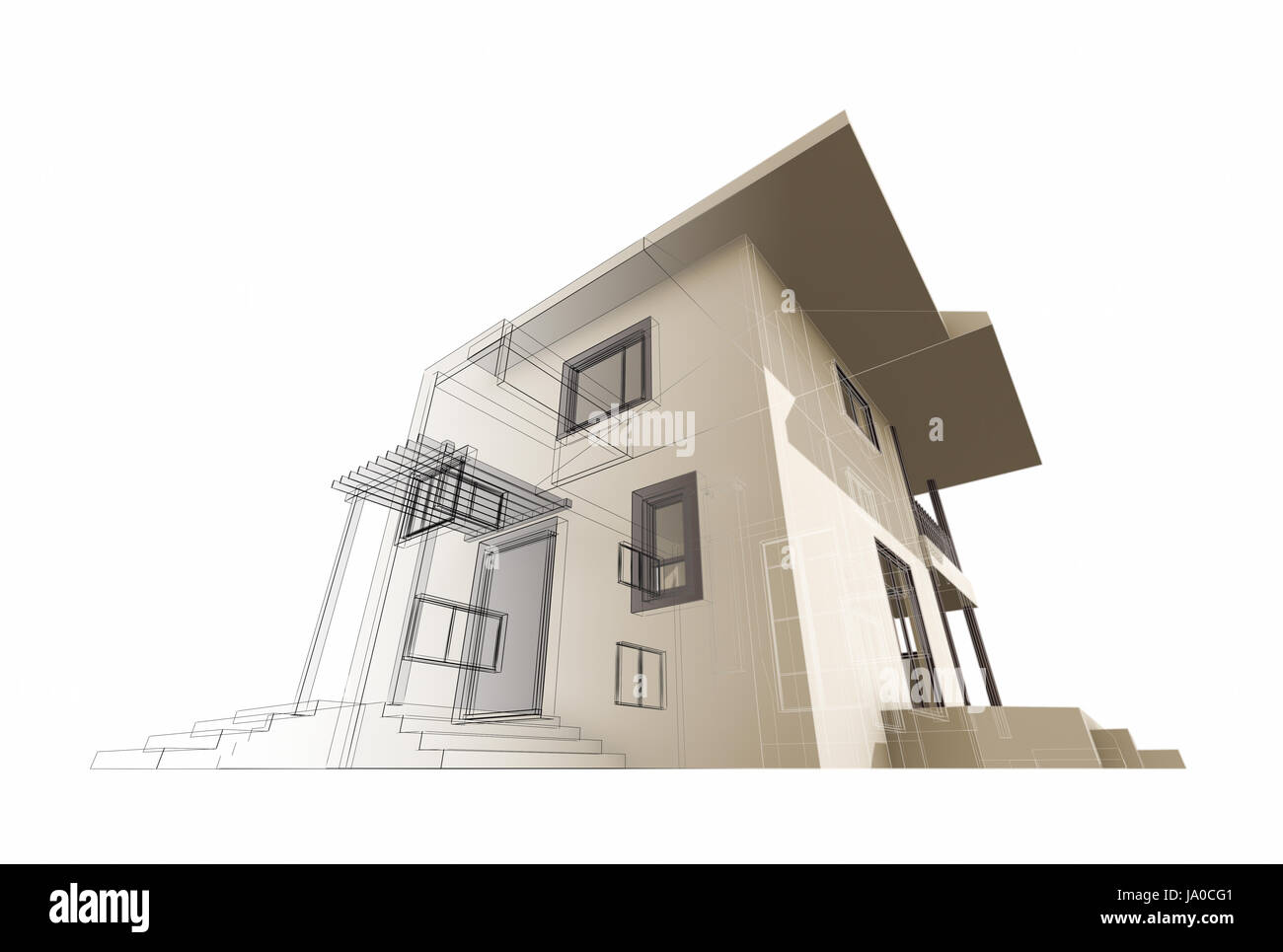 house, building, model, design, project, concept, plan, draft, modern ...