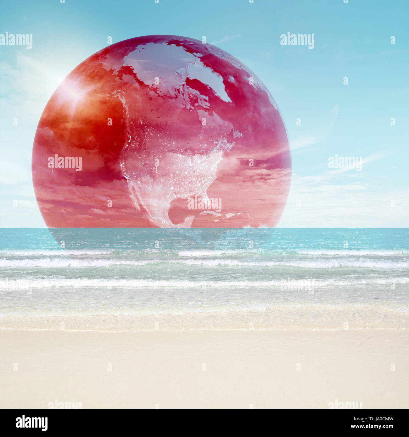 Futuristic earth concept. Map from NASA imagery Stock Photo - Alamy