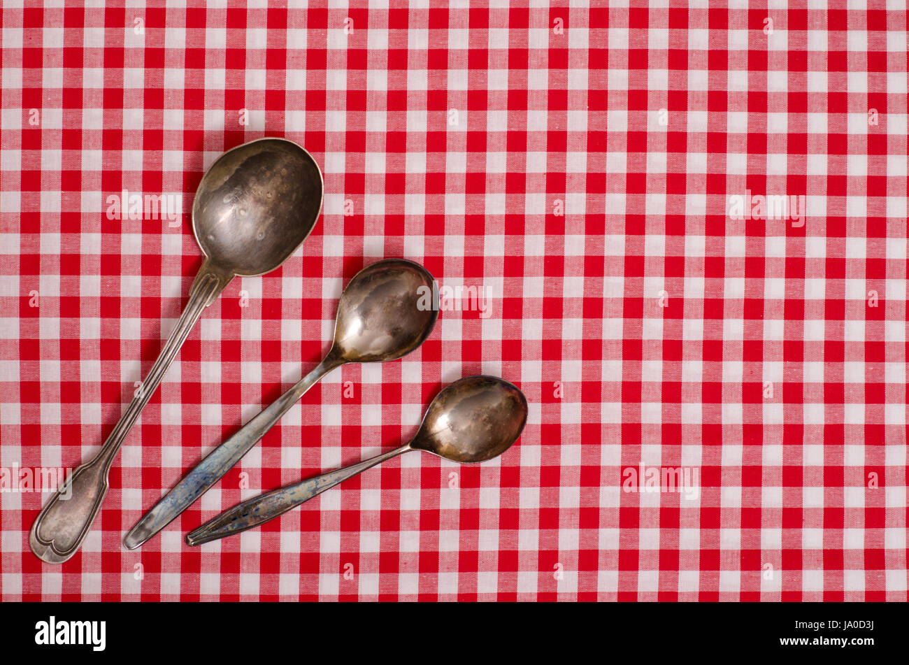 three spoons from silver Stock Photo - Alamy