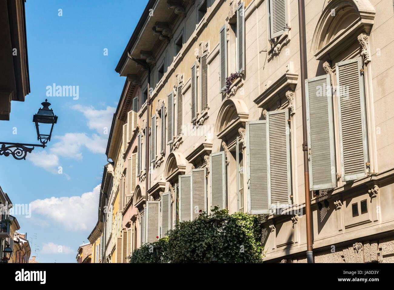 Parma,houses of the Duomo quarter Stock Photo - Alamy