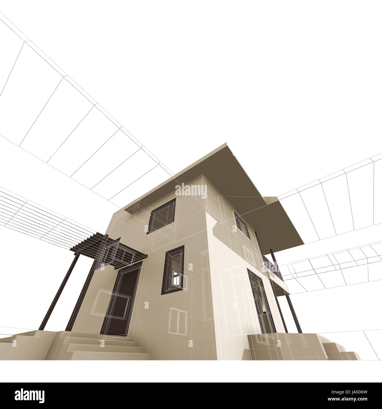 house, building, model, design, project, concept, plan, draft, modern ...