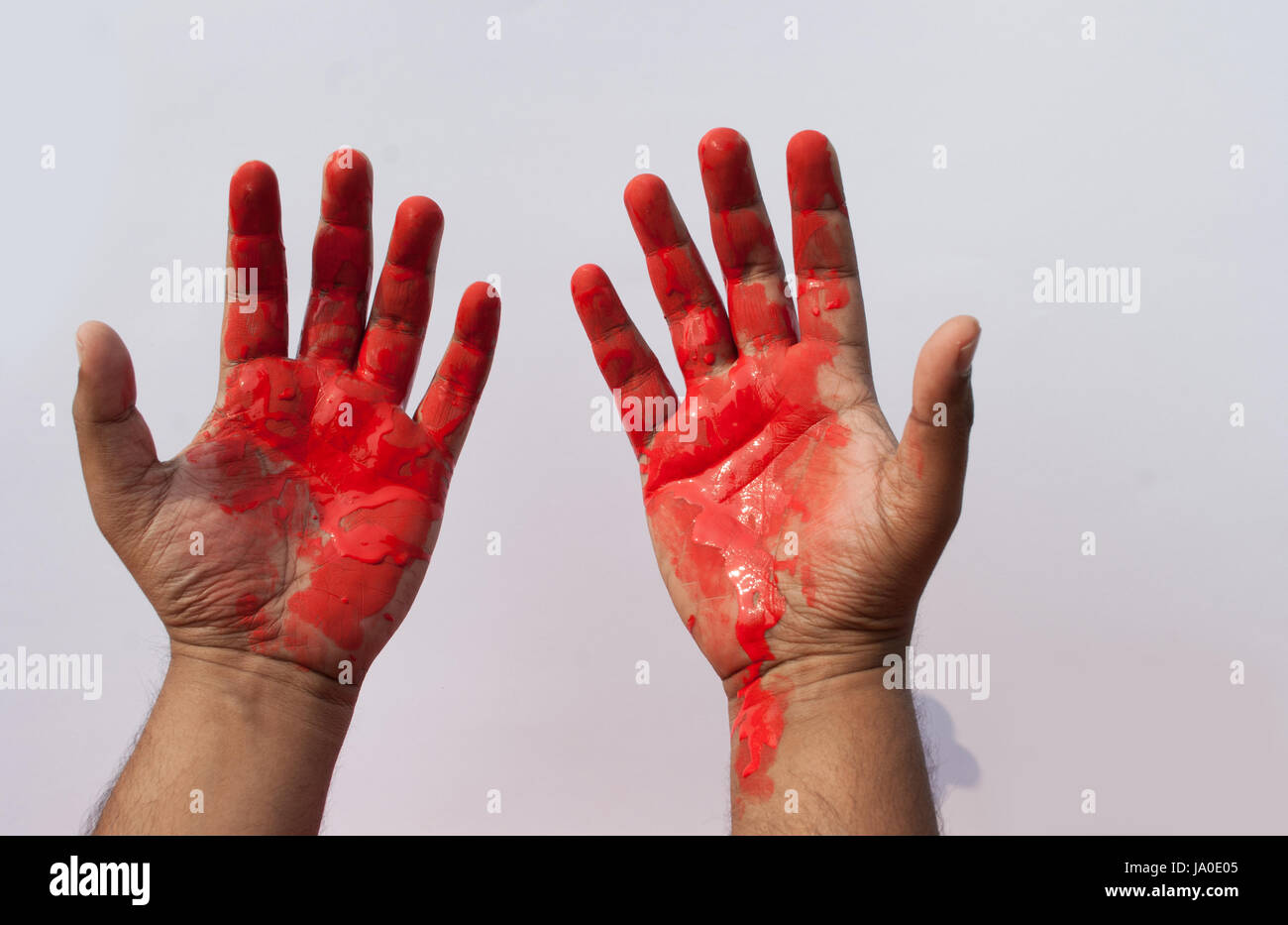 Red handed hi-res stock photography and images - Alamy