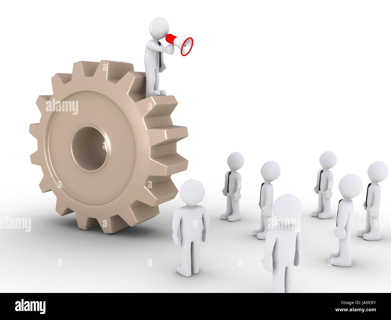 Person speaking megaphone crowd hi-res stock photography and images - Alamy