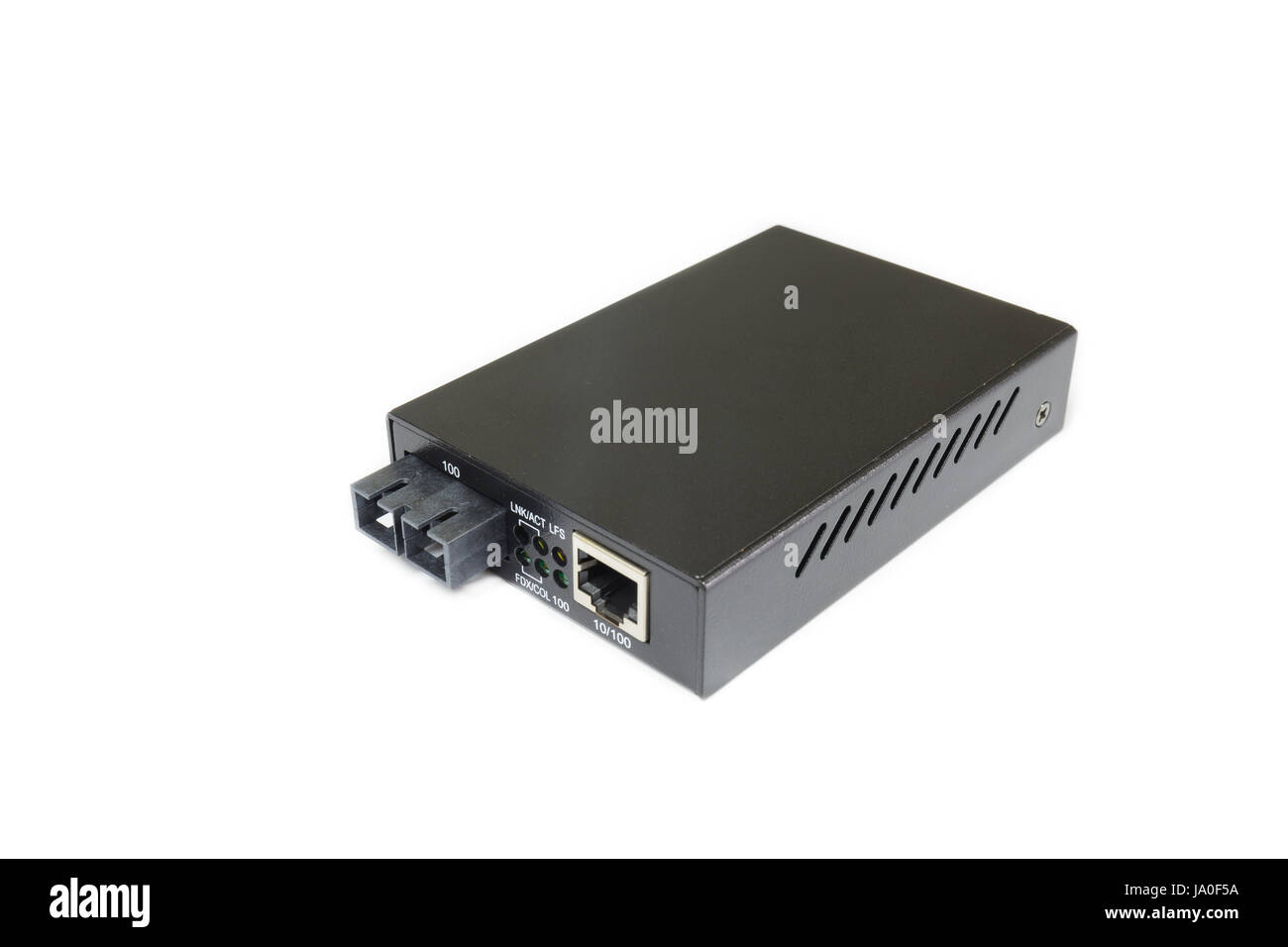 Fiber optic Media converter with metallic RJ45 connector and SC fiber ...