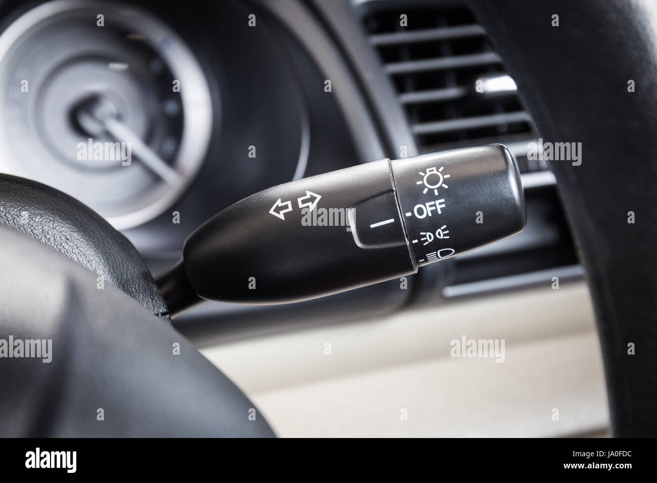 Car interior lighting control under steering switch. select focus Stock ...