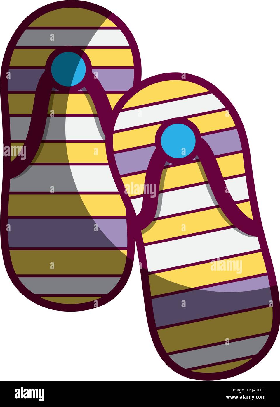 Flip flops feet Stock Vector Images - Alamy