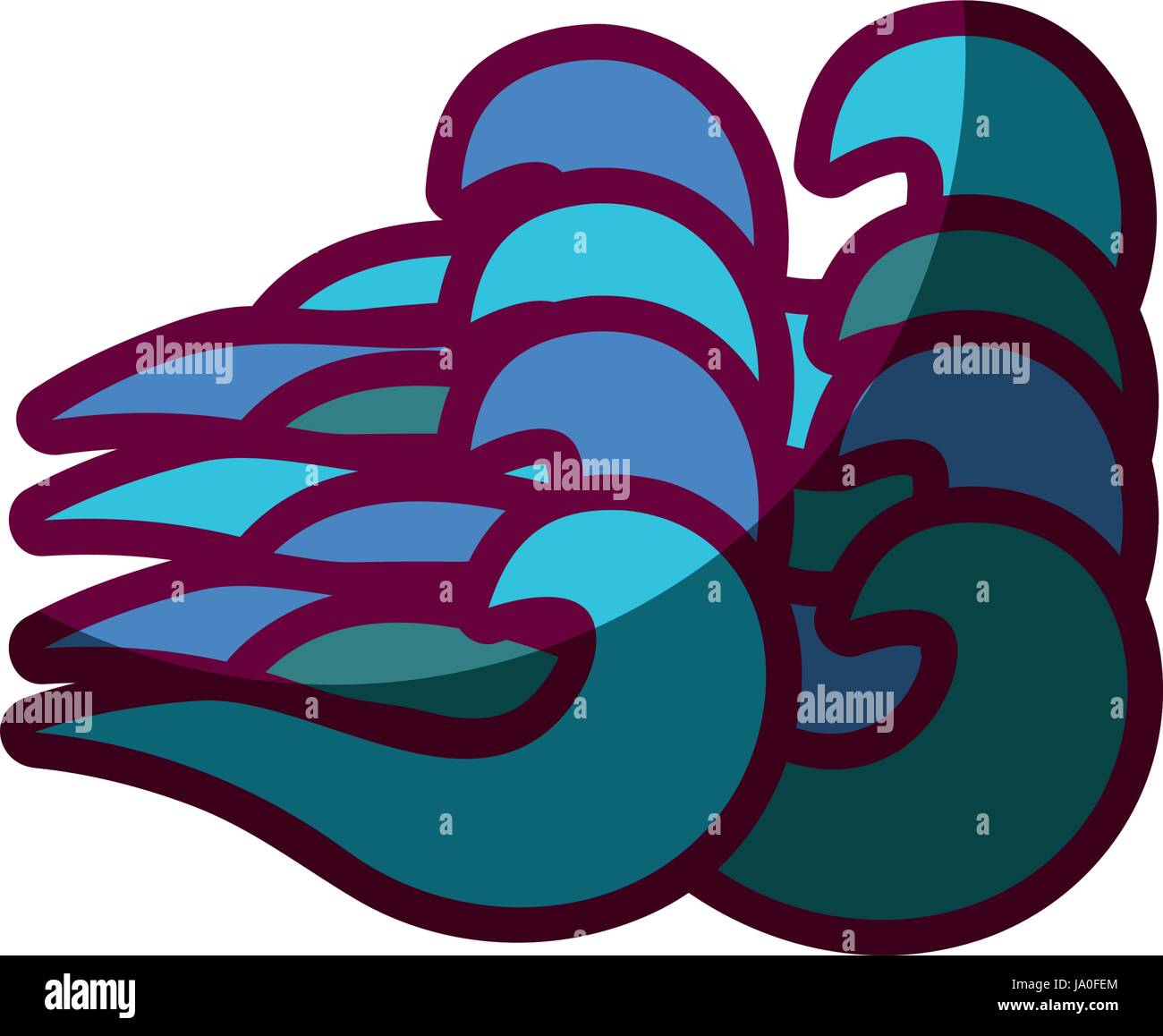 nice ocean waves to summer day Stock Vector Image & Art - Alamy