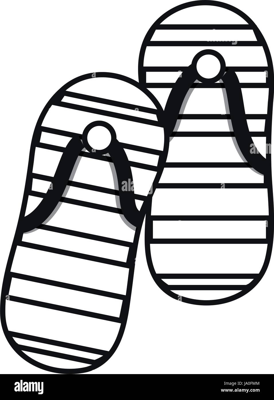Line casual flip flops Stock Vector Images - Alamy