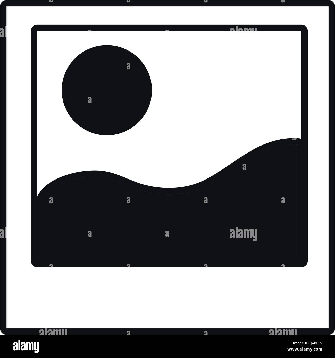contour picture of landscape with border design Stock Vector Image ...