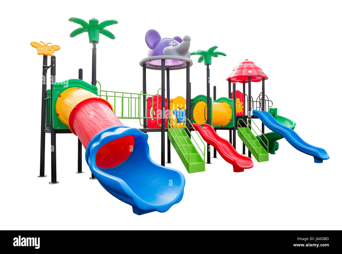 Colorful playground full set on isolated white background. clipping ...