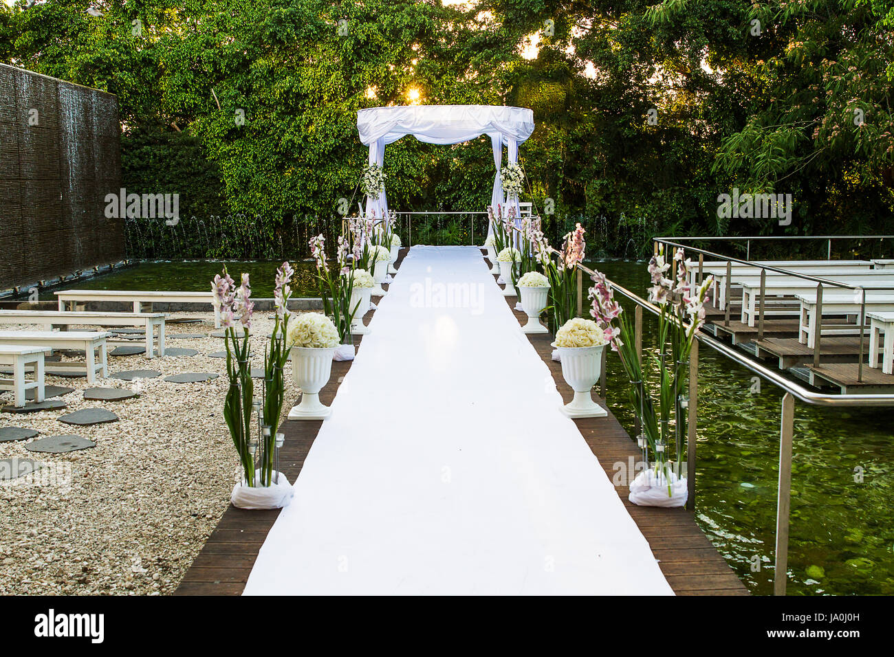 Beautiful photo of the Jewish Hupa , wedding putdoor Stock Photo - Alamy