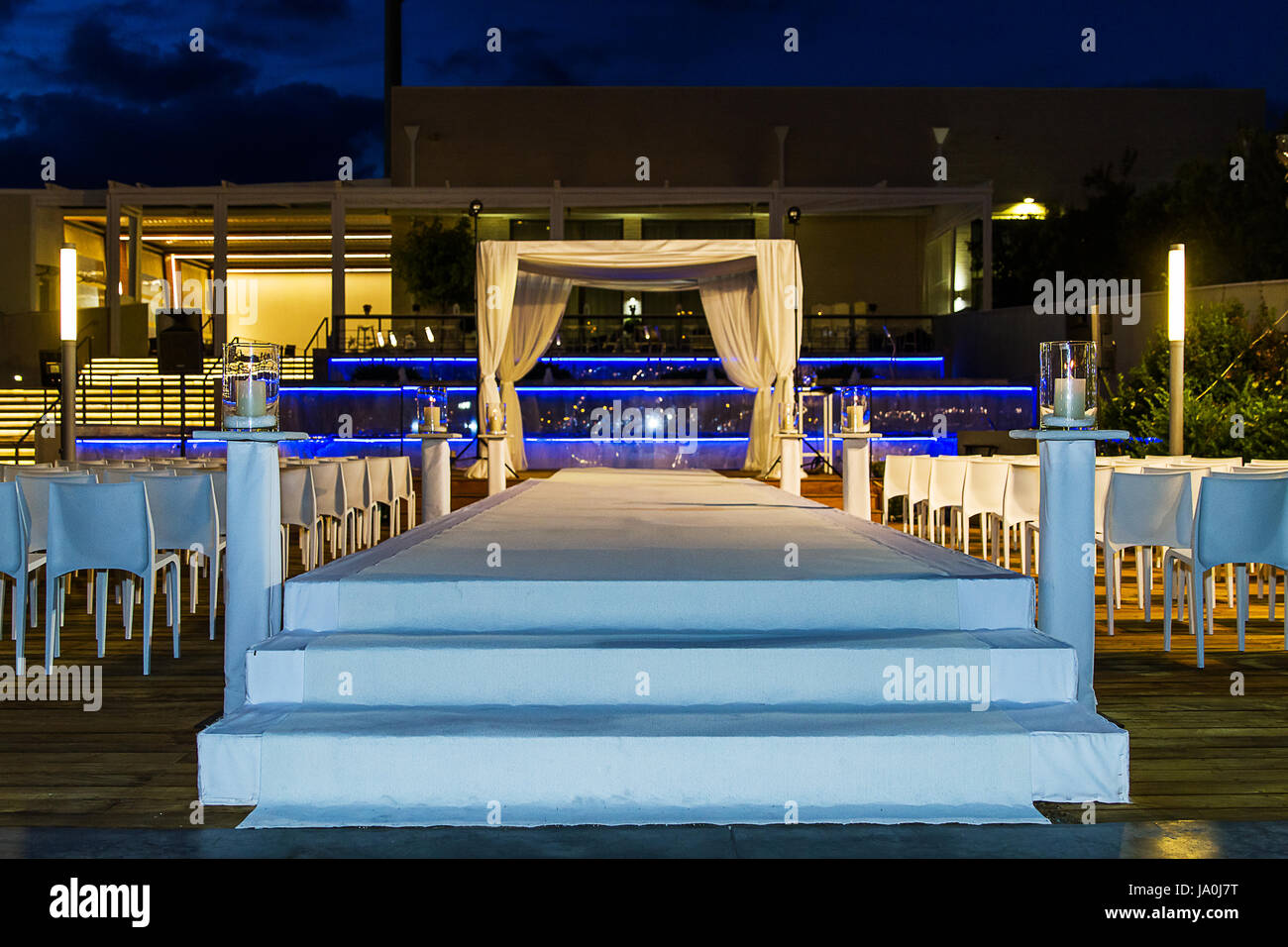 Beautiful photo of the Jewish Hupa , wedding putdoor Stock Photo - Alamy