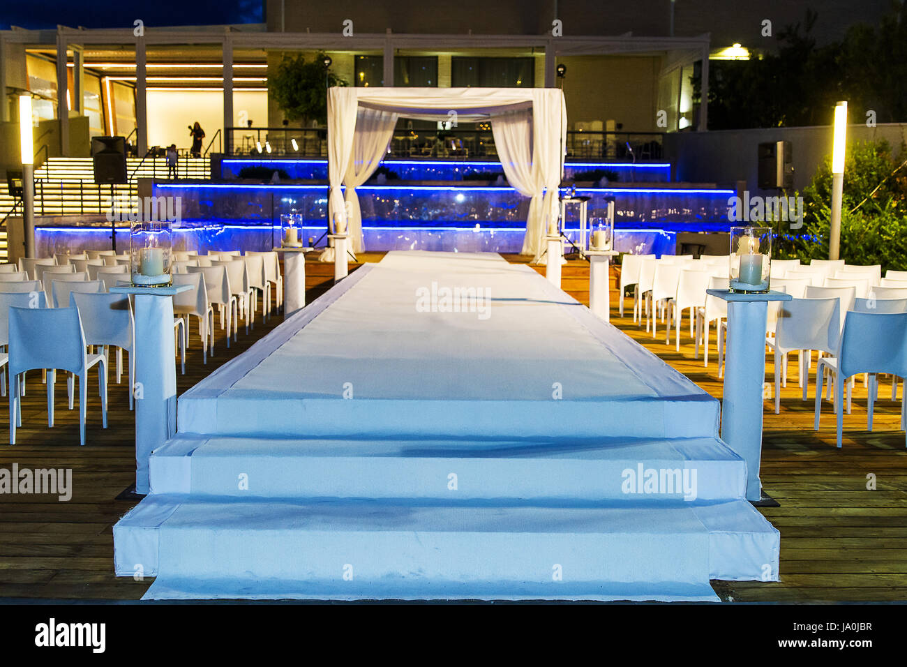 Beautiful photo of the Jewish Hupa , wedding putdoor Stock Photo - Alamy