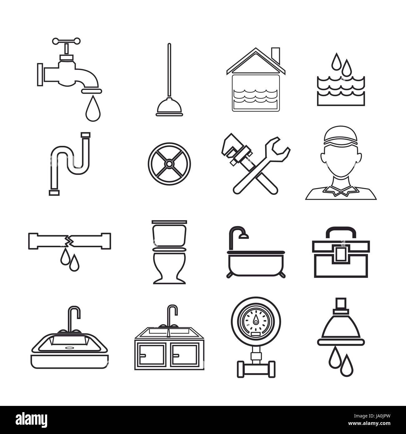 Plunger sketch Stock Vector Images - Alamy