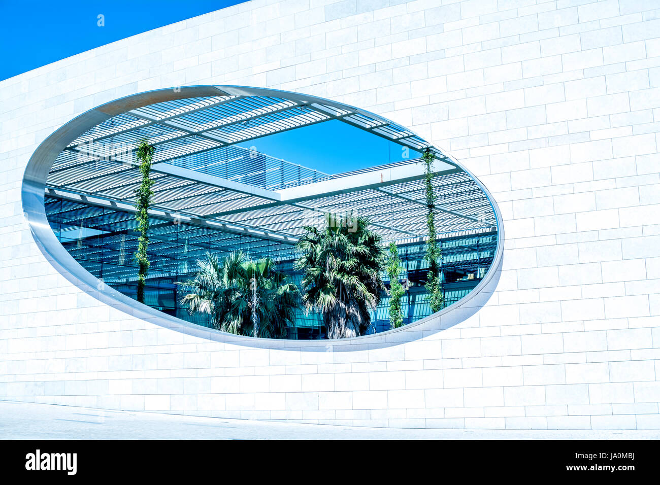 Looking around series. Geometric figures in architecture Stock Photo ...