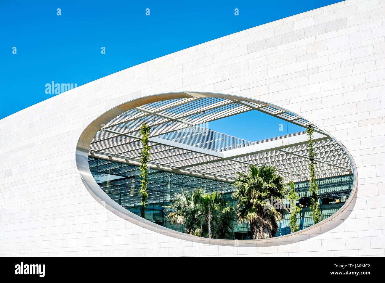 Looking around series. Geometric figures in architecture Stock Photo ...