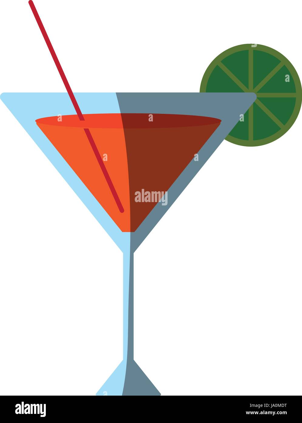 cocktail garnished with lemon slice icon image Stock Vector Image & Art ...